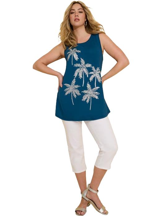 ROAMAN'S Roaman's Crewneck Sequin Tank